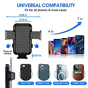 EOCAHO Cup Holder Phone Mount, [No Breaking] Aluminum Gooseneck Cup Phone Holder for Car, 360° Adjustable Phone Mount for Car Truck, Compatible with iPhone Samsung and All Cell Phones