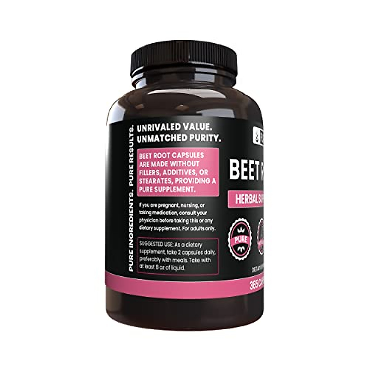 Pure Original Ingredients Beet Root (365 Capsules) No Magnesium Or Rice Fillers, Always Pure, Lab Verified