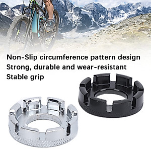 Shanrya Spoke Wrenches, Spoke Tool Non-Slip Circumference Pattern Design for Adjusting Steel Wire Tightness for Correcting Wheel Deformation