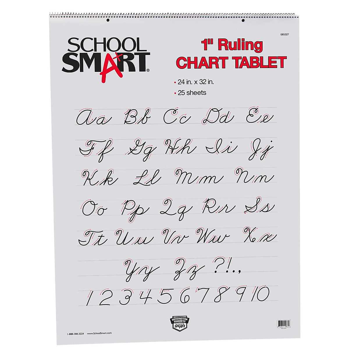 School Smart - 85327 Chart Tablet, 24 x 32 Inches, 1 Inch Rule, 25 Sheets