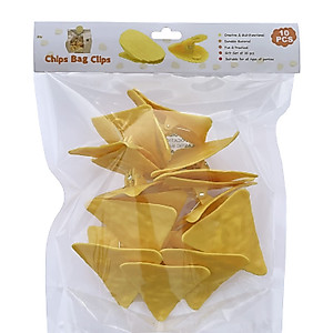 Cute and Funny Chip Clips Kitchen Food Storage Potato Chip Bag Closure Clips, Snacks Bag Sealer Sealing, Gift Set of 10, for Home Party Travel Housewarming Festival (Tortilla)