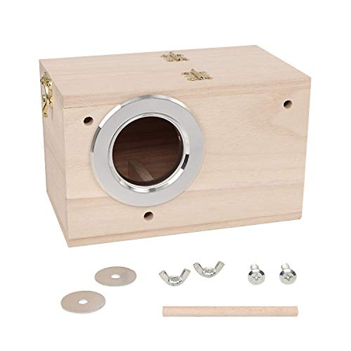 Rural365 Medium Parakeet Nesting Box Bird Breeding Box Parakeets Mating Nest for Budgie, Lovebird - 7.9 x 4.7 x 4.7 Inch