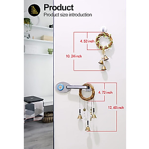 Witch Bells for Home Protection, Christmas Bells, Handmade Witchy Decor for Attracts Positive and Drive Out Negative, Boho Door Handle Garden Patio Magic Bell Beads Wicca Supplies