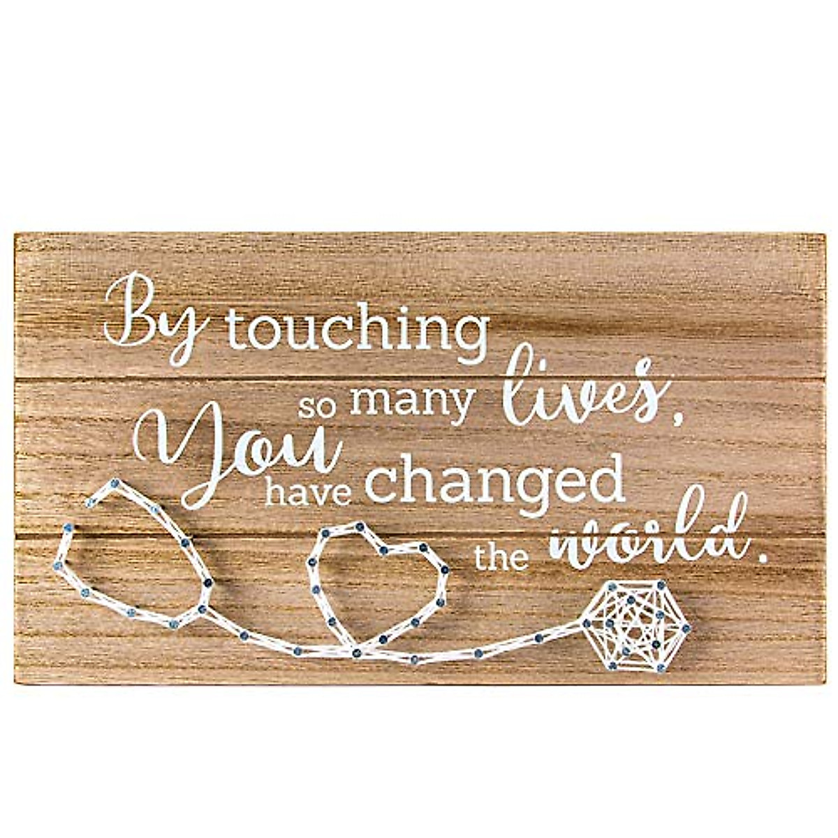 VILIGHT Nurse Doctor Gifts for Women Men - Thank You and Retirement Nurse Gift Sign - By Touching So Many Lives You Have Changed The World - Handmade 3D String Art 12x6.6 Inches