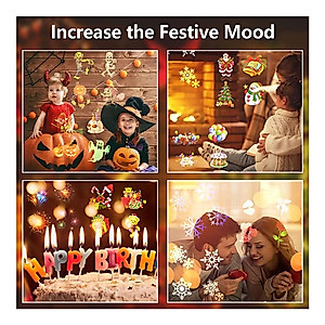 BETDET LED Outdoor Lights Christmas Projector Lights Outdoor with Remote Control 16 Patterns Holiday Projector Landscape Light Xmas Decorations for Garden Valentine Birthday Home Party 11.24