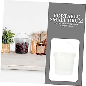 Cabilock Storage Bucket 10pcs Transparent Small Barrel Large Ice Cream Cup Containers with Ice Cream Freezer Ice Cream Tub Clear Plastic Candy Treat Buckets Meat Egg Basket Washing Pp