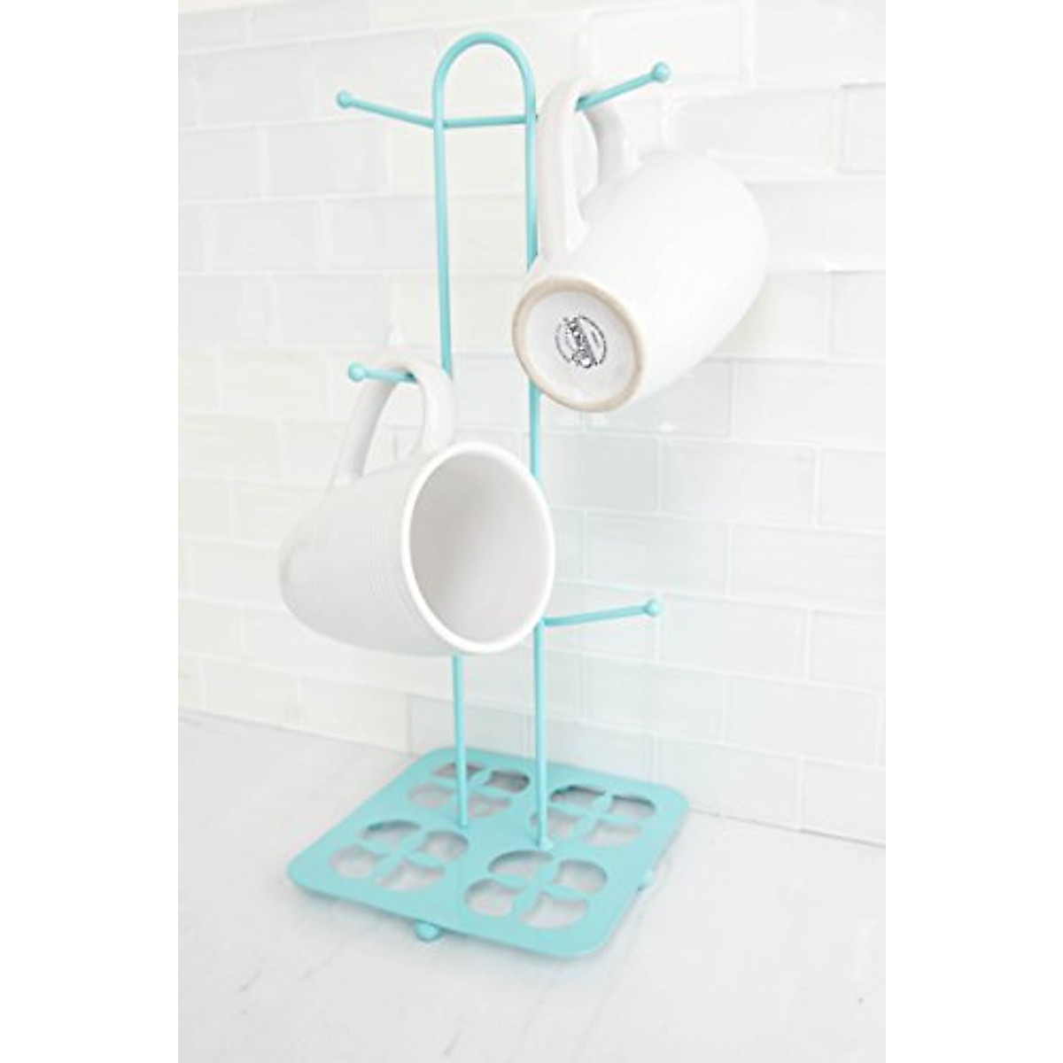 Home Basics Trinity Collection Pantryware Organization Set, Turquoise (Mug Tree)