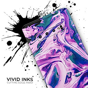 DesignSkinz Liquid Abstract Paint V37 Protective Vinyl Decal Wrap Skin Cover Compatible with The Samsung Galaxy S20 (Screen Trim & Back Glass Skin)