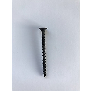 meite #6 Coarse Thread Drywall by 1-5/8-Inch Leg Length Screw with Bugle Head, 5 Pounds Black #DSC158M