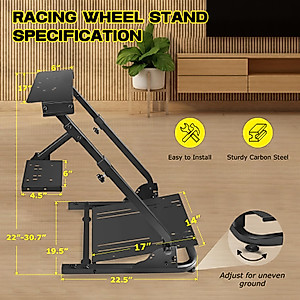 Slendor Racing Steering Wheel Stand for Logitech G920, G25, G27, G29 Wheel, Gaming Wheel Stand Driving Simulator Cockpit Pedal and Shifters Not Included.