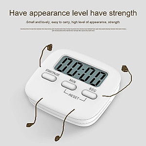 Galand Precise Multi-use Study Timer Plastic Stable Shockproof Digital Timer for Student Study Timer for Gifts White