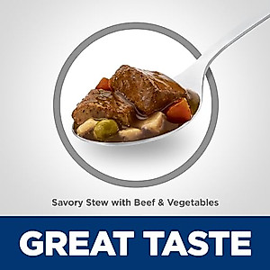 Hill's Science Diet Adult 1-6, Adult 1-6 Premium Nutrition, Wet Dog Food, Beef & Vegetables Stew, 12.8 oz Can, Case of 12