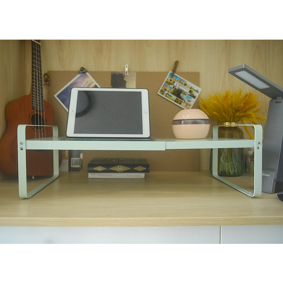 Fairyhouse Expandable Cabinet Organizer Shelf for Kitchen Countertop, Under Sink, Pantry Organization and Storage, Office Desk Shelf, Mint Green