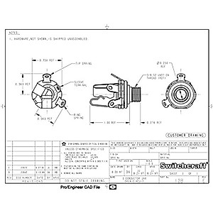 Switchcraft Type 12B (Pack of 2) Stereo 3-Conductor Input Jack, 1/4", Double Open Circuit, Made in USA
