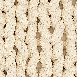 Lake Island Chunky Yarn Blanket NO Shedding Super Soft Chenille - Handmade 50"x60" Luxurious Chunky Throw Blanket for Bed, Sofa Chunky Knit Throw Boho Decor Thick Chunky Knit Blanket Throw Tan/Camel