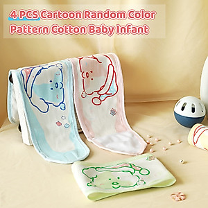 Liitrton 4 PCS Cartoon Pattern Cotton Baby Infant Umbilical Cord Belly Band for 0-12 months (Random Color, Cute Dog)