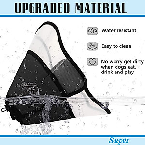 Supet Dog Cone for Dogs After Surgery, Soft Dog Cones for Large Medium Dogs, Comfortable Elizabethan Collar for Dogs to Stop Licking, Adjustable Pet Recovery Collar for Small Dogs