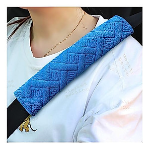 Kewucn Car Seat Belt Pads, 2 Pake Soft Comfort Seat Belt Shoulder Strap Covers Harness Pad to Protect Your Neck and Shoulder, Universal Vehicle Interior Accessories for Most Cars (Blue)