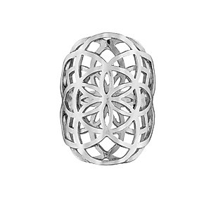 Dabble Big Seed of Life Ring Sterling Silver 925 Sizes Us 7 8 9 Sacred Geometry Flower of Life Yoga jewelry (9) (7)