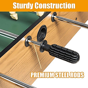 Giantex Foosball Table, Wooden Soccer Table Game w/Footballs, Suit for 4 Players, Competition Size Table Football for Kids, Adults, Football Table for Game Room, Arcades (48 inch, Wood)