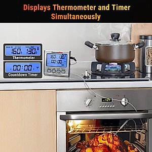 ThermoPro TP-17 Dual Probe Digital Cooking Meat Thermometer + ThermoPro TP610 Dual Probe Instant Read Meat Thermometer