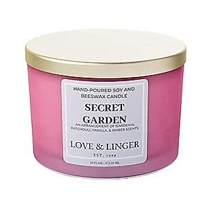 Gardenia Candle | Flower Candle | Luxury Soy & Beeswax Candles for Home | 16 oz. Large Jar 3 Wick Candle | Mom Candle | Floral Scented Candle Gift | Fragrant Candle