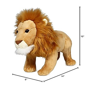Ice King Bear Lion Stuffed Animal, Lifelike Plush Toy, 12 Inches Length