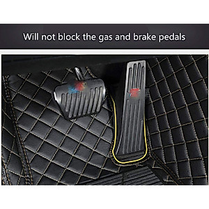 Car Floor Mats for Volvo - S60 2011-2017 Full Coverage Foot Pad All Weather Anti-Slip Waterproof Dustproof Interior Protection Luxury PU Leather Custom Auto Carpe QUUFAA (Beige,S60 2011-2017 Year)