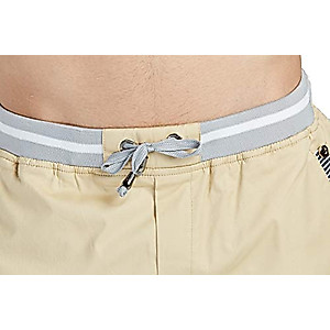 Tansozer Men's Shorts Casual Classic Fit Drawstring Summer Beach Shorts with Elastic Waist and Pockets (White, Large)