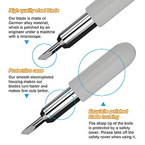 Hadwoer 5PCS Replacement Cutting Blades Compatible with Joy, Cut Vinyl Fabric Carbide Standard Blade Compatible with Joy