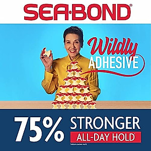 Sea-Bond Secure Denture Adhesive Seals, Original Uppers, Zinc Free, All Day Hold, Mess Free, 15 Count- Pack of 6 ( 90 Total Uppers)
