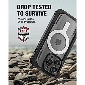 RAPTIC Secure Compatible with MagSafe for iPhone 14 Pro Case, Military Grade 13ft Drop Protection, Strong Magnetic, Shockproof & Anti-Scratch, 6.1 inch, Charcoal