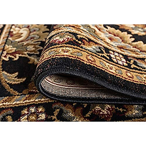 Charlotte Traditional Oriental Black Scatter Mat Rug, 2' x 3'