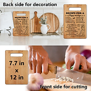 Wedding Gift for Couple, Bridal Shower Gifts for Bride and Groom Engagement, Happy Marriage Cutting Board, Gifts for Engagement Wedding, Newlywed Mr and Mrs Gifts Bride To Be Gifts