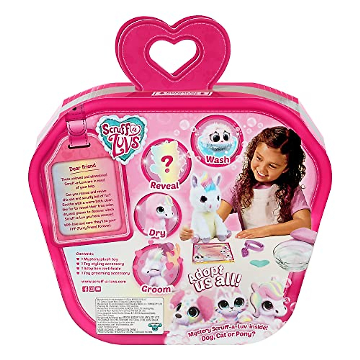 Little Live Pets| Scruff-a-Luvs Mystery Animal Reveal. Wash, Groom and Rescue A Cute Pastel Rainbow Colored Plush Pet.