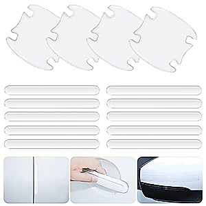 OURASHERO 14PCS Car Door Handle Cup Scratches Protective Films High Viscosity Transparent Soft Anti Scratches Rear View Mirror Door Side Sticker Door Handle Protective Pad Universal Door Cup Protector