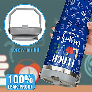 soeufnwhf Teacher Tumbler Cup, 30oz Stainless Steel Travel Coffee Mug Cup, Best Teachers Gifts for Women Appreciation Gifts for Birthday, Appreciation Week, Back To School