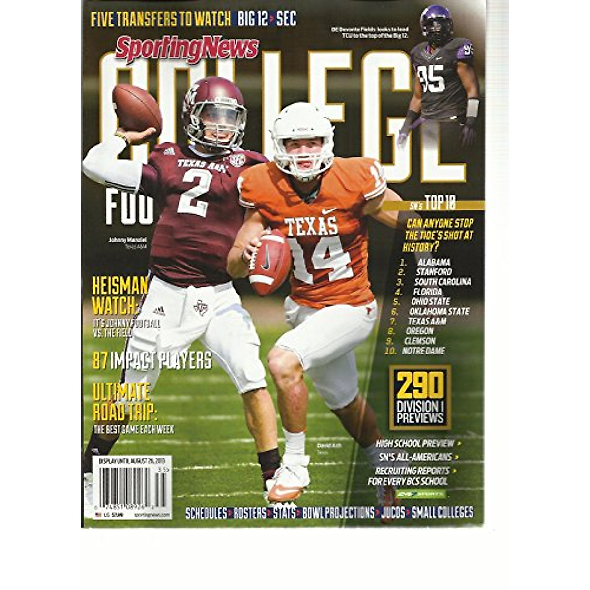 SPORTING NEWS, COLLEGE FOOTBALL PREVIEW, 2013 (FIVE TRANSFERS TO WATCH BIG 12