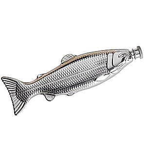 XuoAz Flasks-Men Stainless-Steel Fish-Shape Liquor-Flask with Funnel Set 4oz