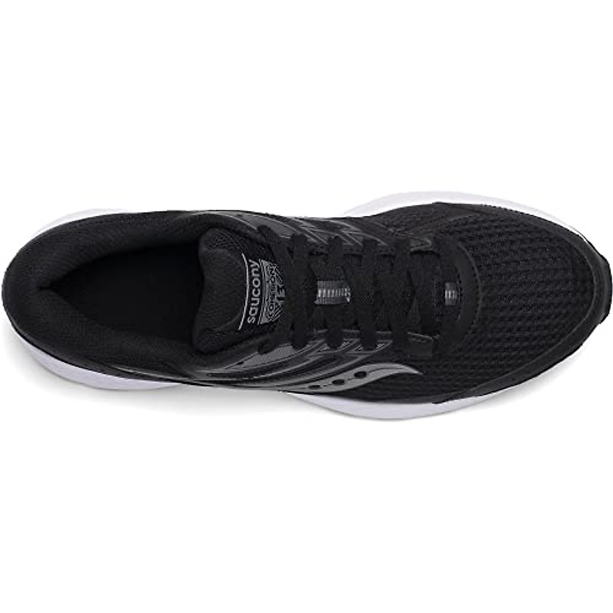 Saucony mens Cohesion 13 Walking Shoe, Black/White, 10.5 Wide US