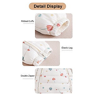 JunNeng Baby Toddler Thicken Fleece Lined Romper Snowsuit with Boots,Winter Cartoon Snow Wear Jumpsuit Outfit,Green Camo 3-6M