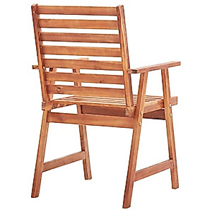 Youuihom Wood Dining Chairs Bistro Chairs Patio Chairs Set of for Dining Room, Modern Kitchen Living Room,Garden,Indoor or Outdoor 4 Solid Acacia Wood 22" x 24.4" x 36.2" (W x D x H)
