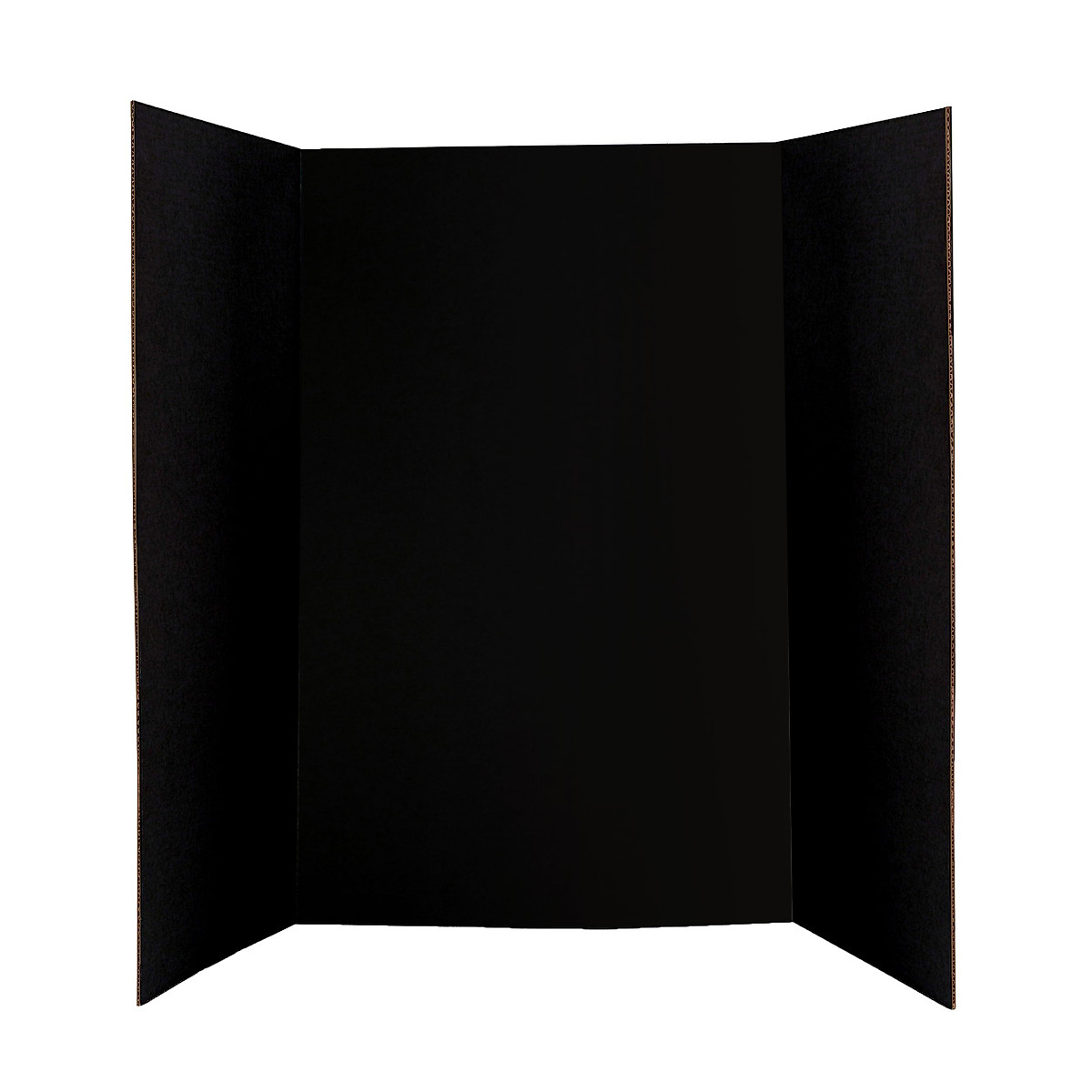 Black Tri-Fold Presentation Board 36" x 48" Corrugated Tabletop Display Exhibition Board Lightweight and Portable with Smooth Surface Great for School Projects and Business presentations - by Emraw