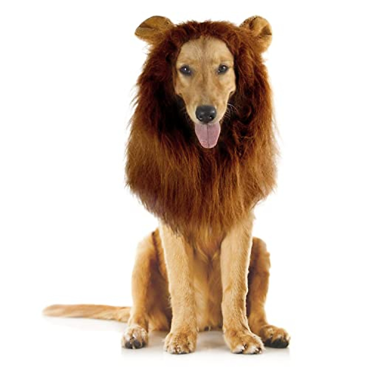 Dog Halloween Costumes Lion Mane for Dog Halloween Party Realistic and Funny Lion Wig Clothes for Large Medium Sized Dogs for Cosplay