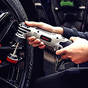 Maxshine M0312 Mini Cordless Polisher – Maximizes Mobility, Super Lightweight(1.93 LBS), 6 Adjustable Speeds, Works as a DA or Rotary Polisher, Includes a full set for your car paint corrections