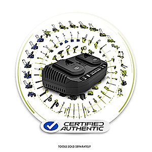 Snow Joe 24VCHRG-DPC 24V iON+ Dual Port Quick Charge Docking Station, Charger, Black