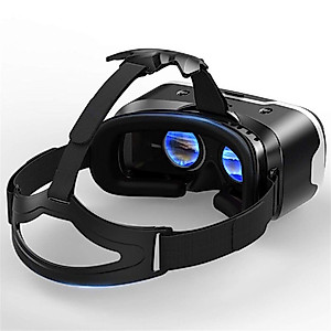 VRSHINECON VR Glasses - 3D Virtual Glasses and Smart Phones Compatible 4.5 to 6.0 inch Screen VR Glasses (Color : Black)