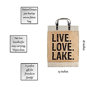 Santa Barbara Design Studio Hold Everything Market Tote, 13" x 18", Live Love Lake