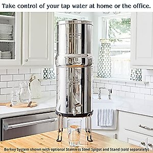 Royal Berkey Gravity-Fed Water Filter System 3.25 Gallon with 2 Black Berkey Elements, 2 Berkey PF-2 Fluoride and Arsenic Reduction Elements