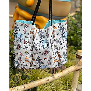 Disney Tote Winnie the Pooh Eeyore Piglet Tigger Beach Print Lightweight Bag